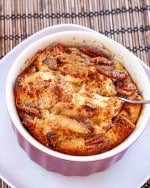 Bourbon-Infused Raisin Bread Pudding - Jo Cooks