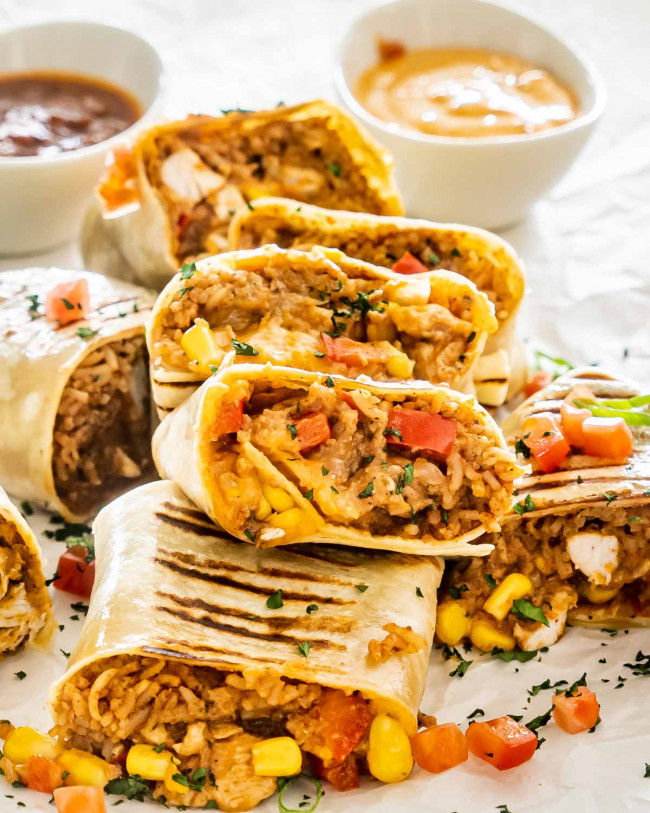 Chicken Burritos - Jo Cooks