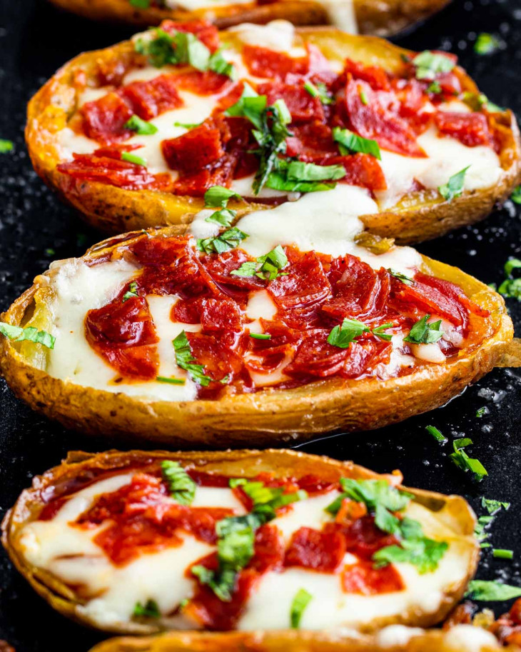 Pizza Potato Skins - Jo Cooks