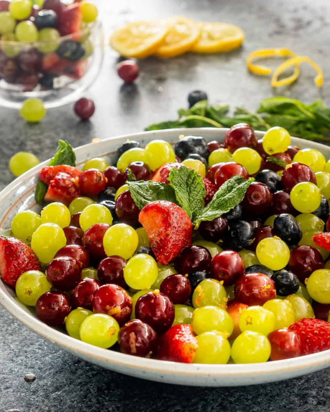 Summer Fruit Salad with Lemon Dressing - Jo Cooks