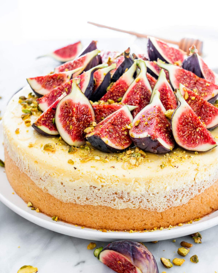 Goat Cheese Cheesecake with Figs - Jo Cooks