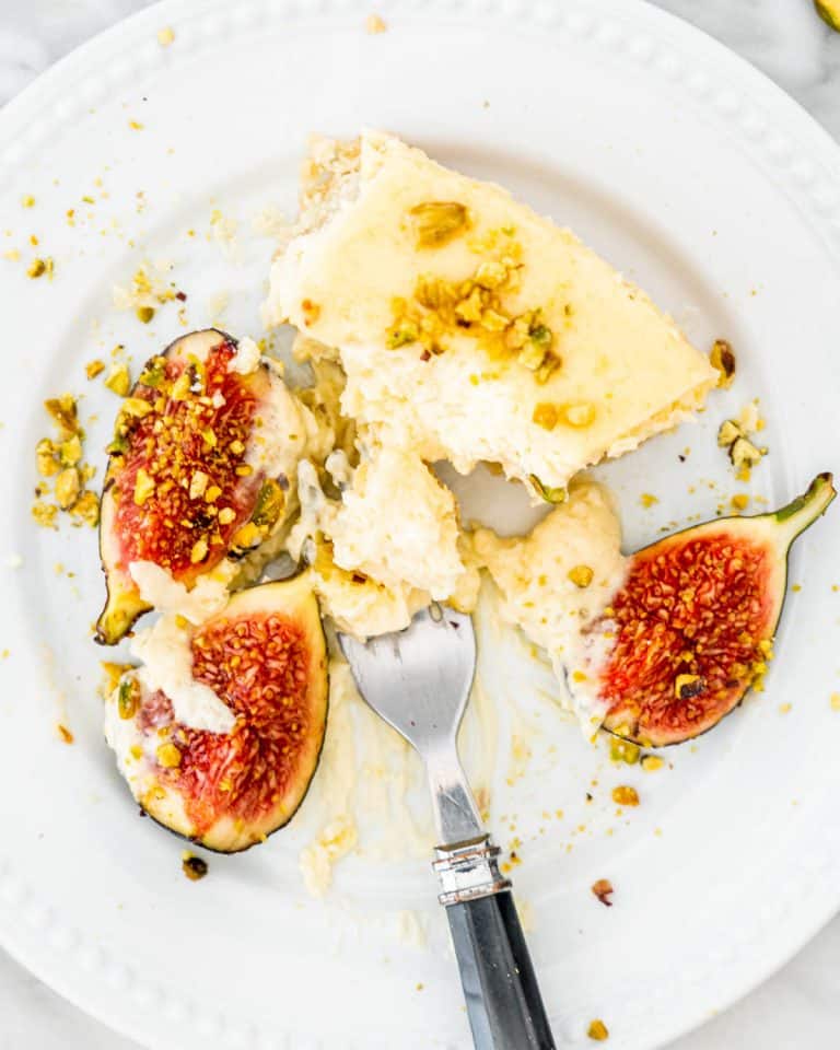 Goat Cheese Cheesecake with Figs - Jo Cooks