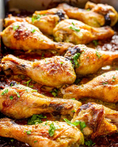 Baked Garlic Ginger Chicken Drumsticks - Jo Cooks