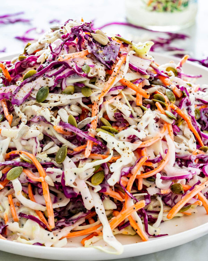 Mixed Cabbage Apple Coleslaw - Jo Cooks