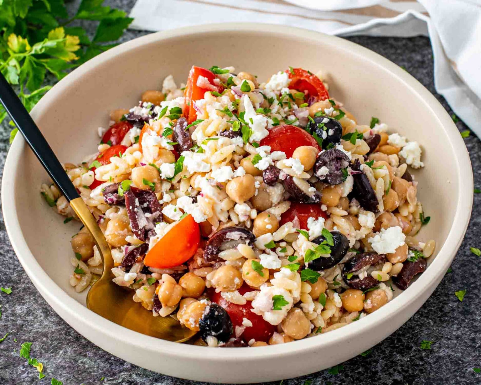 Mediterranean Orzo Salad - Jo Cooks