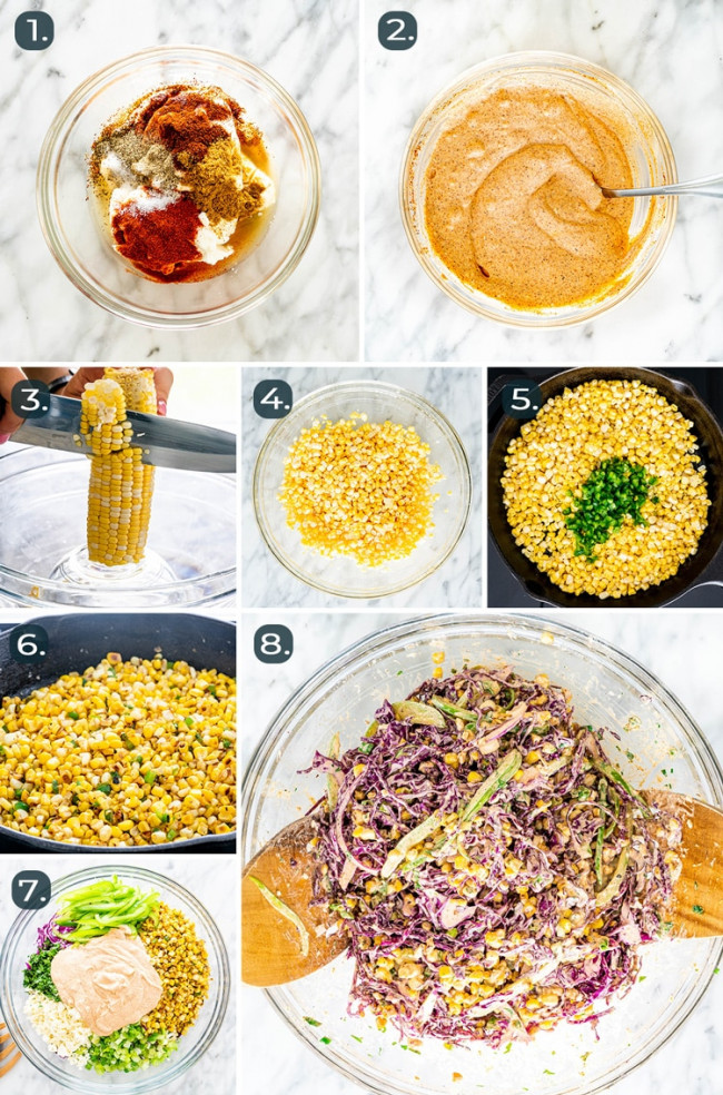Mexican Street Corn Slaw - Jo Cooks