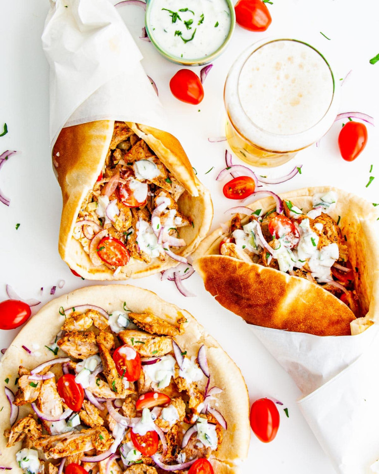 Greek Chicken Gyros with Tzatziki (Better Than Takeout) - Jo Cooks
