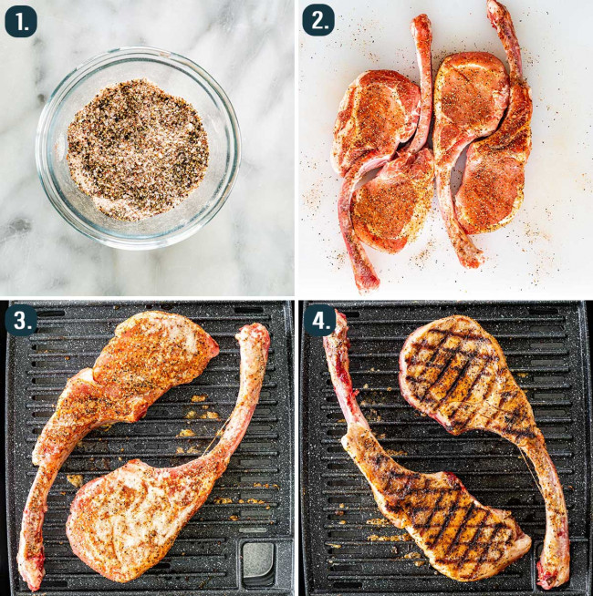 Grilled Tomahawk Pork Chops - Jo Cooks
