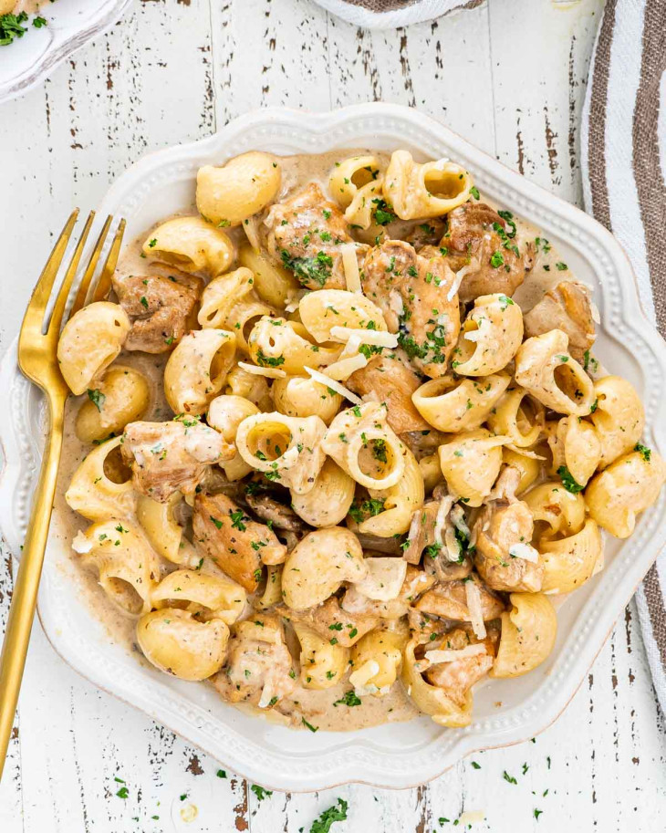 Creamy Chicken Marsala Pasta - Jo Cooks