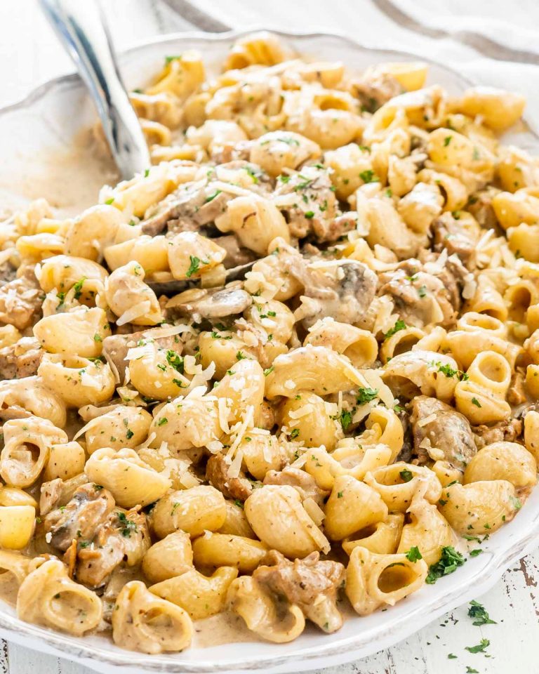 Creamy Chicken Marsala Pasta - Jo Cooks