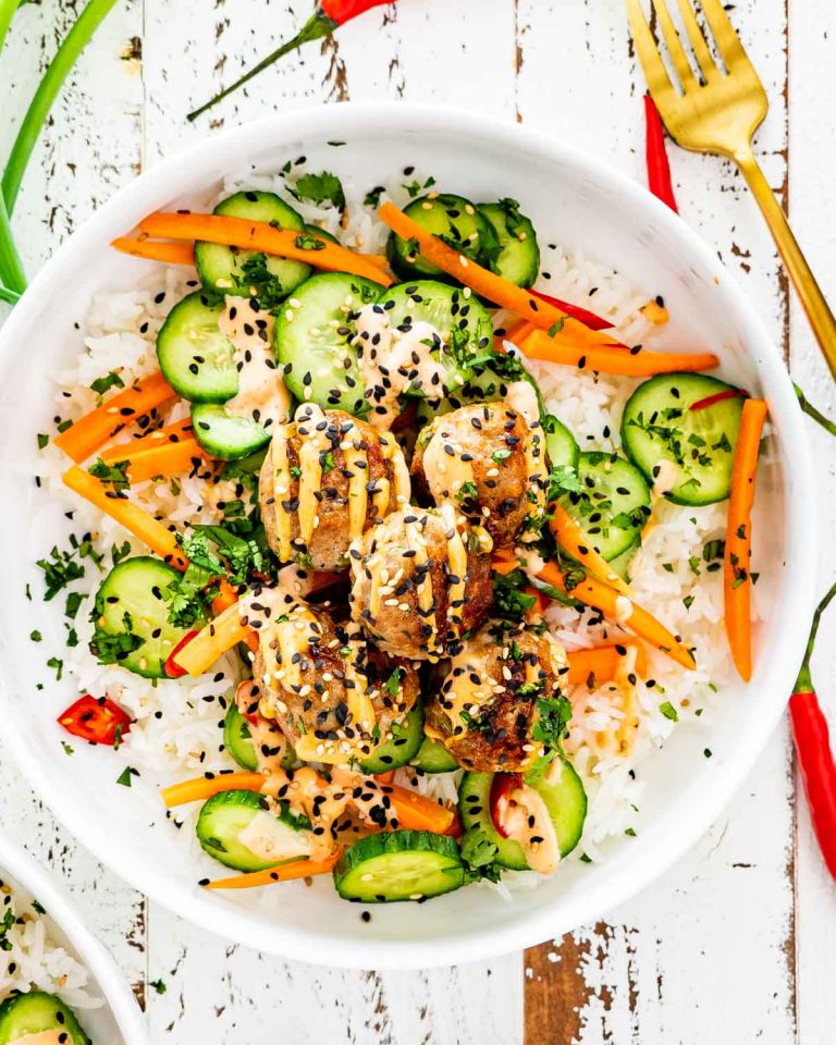 Meatball Banh Mi Bowls - Jo Cooks