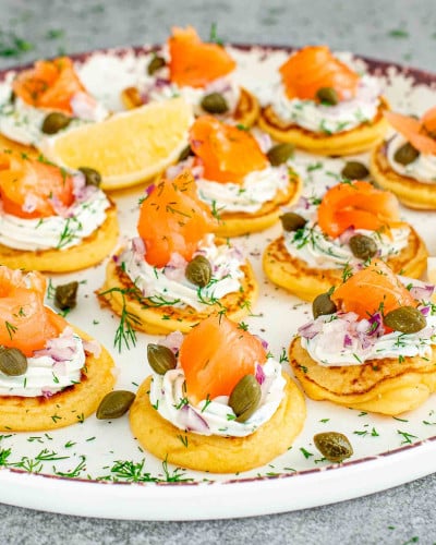 Smoked Salmon Blinis {Made Easy} - Jo Cooks