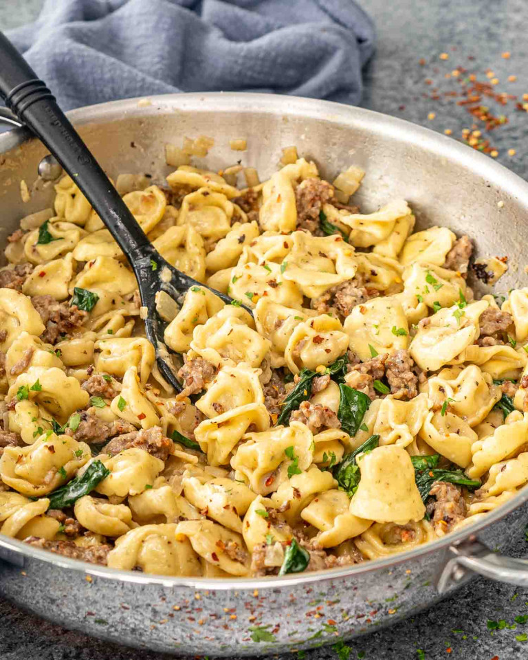 Creamy Sausage Tortellini - Jo Cooks