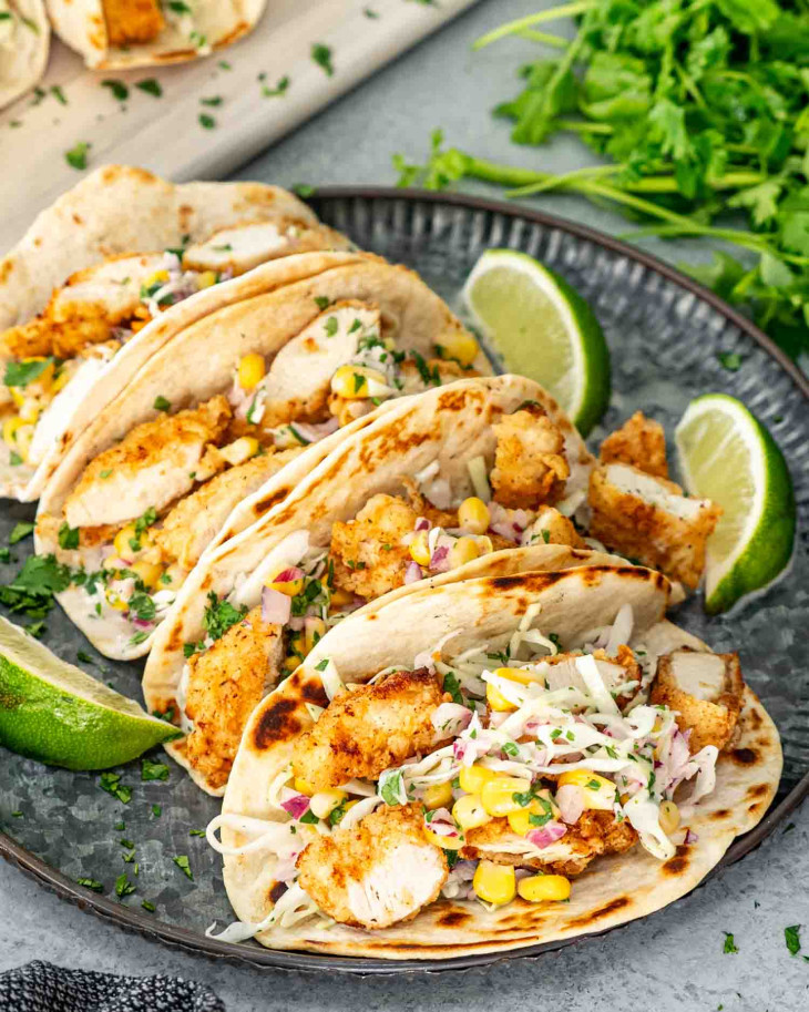 Crispy Fried Chicken Tacos - Jo Cooks