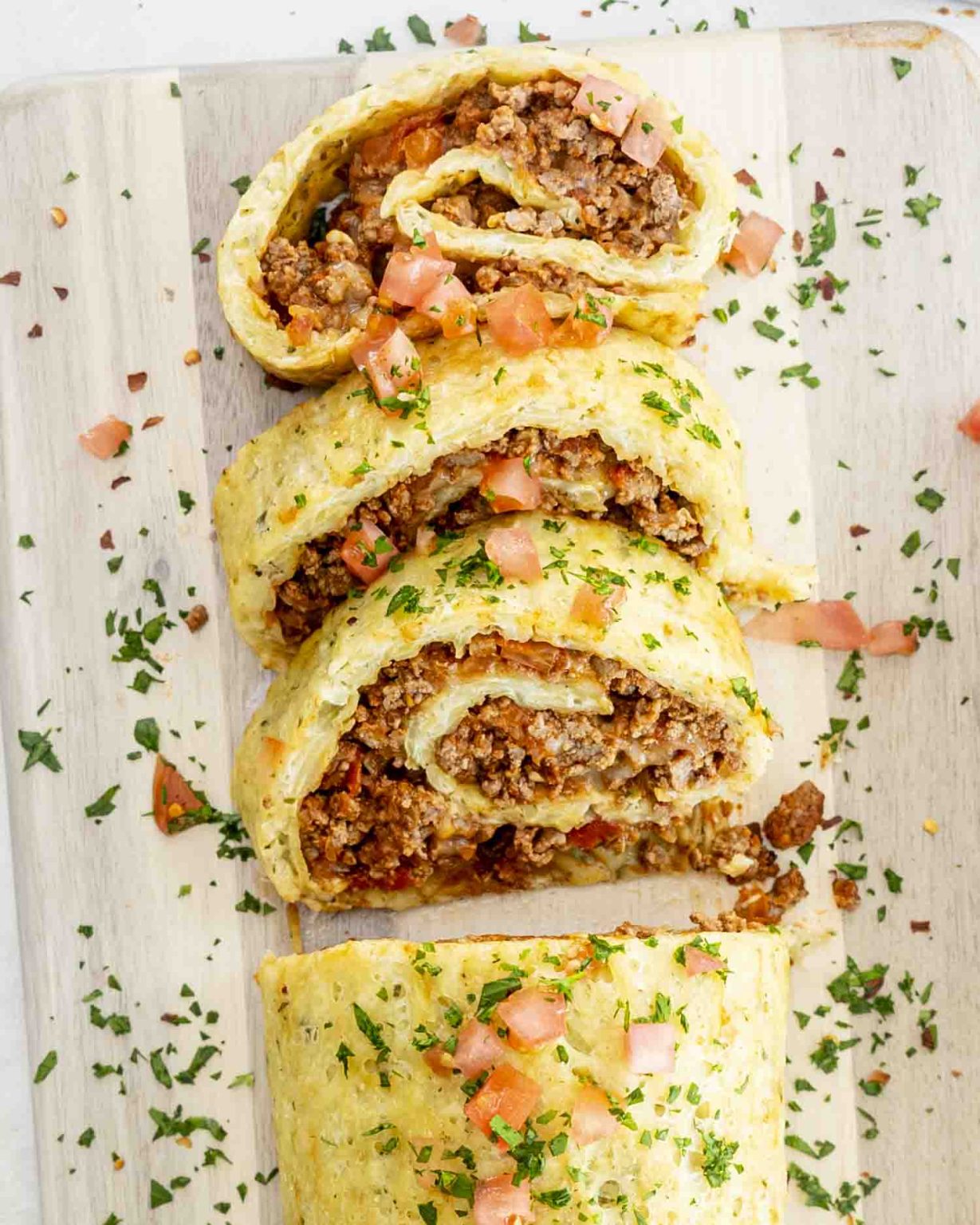 Cheesy Beef and Potato Roll - Jo Cooks