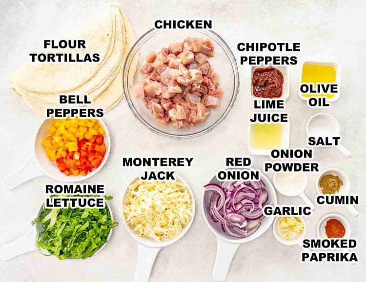 Easy Chipotle Chicken Wraps - 35-Minute Meal! - Jo Cooks