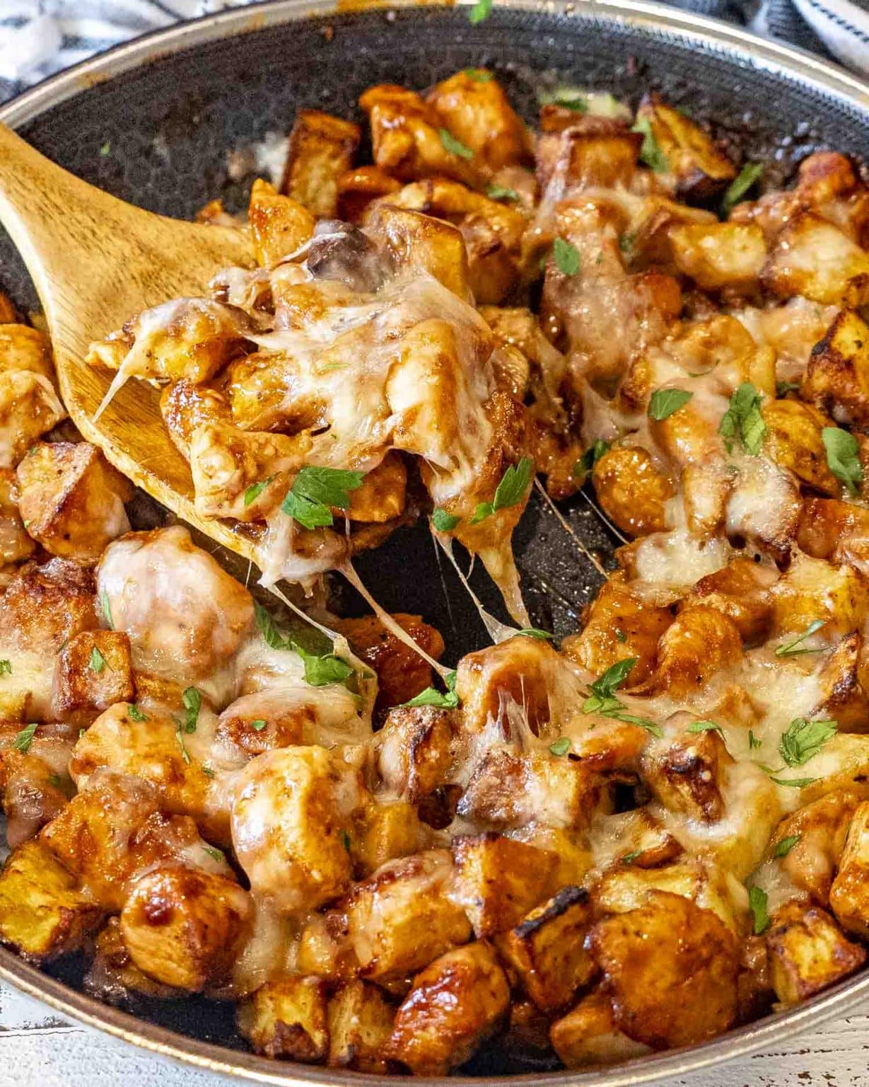 BBQ Chicken and Potato Skillet - Jo Cooks