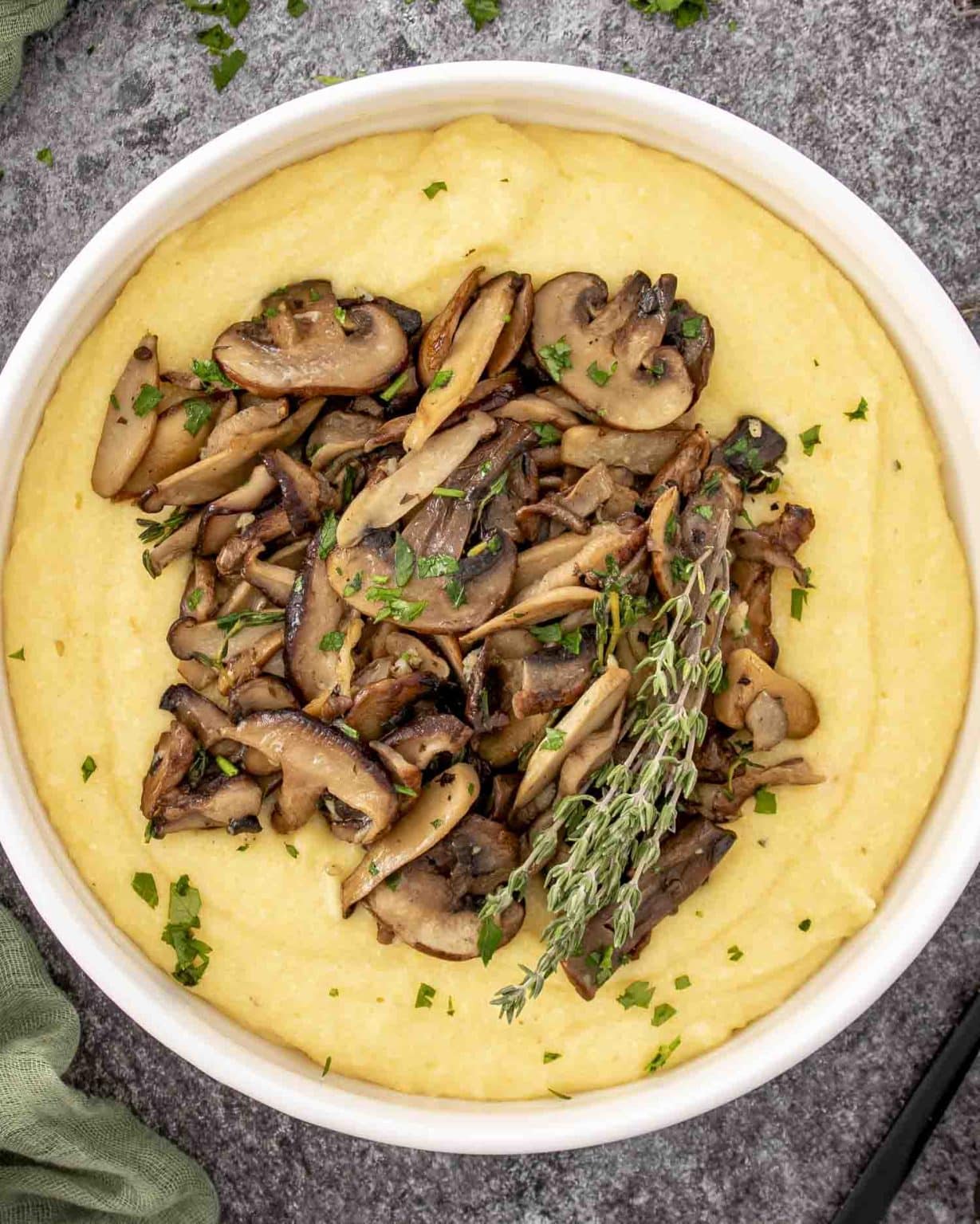Creamy Parmesan Polenta with Mushrooms - Jo Cooks