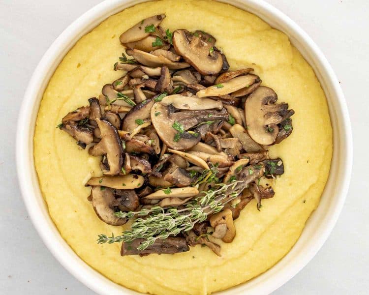 Creamy Parmesan Polenta with Mushrooms - Jo Cooks