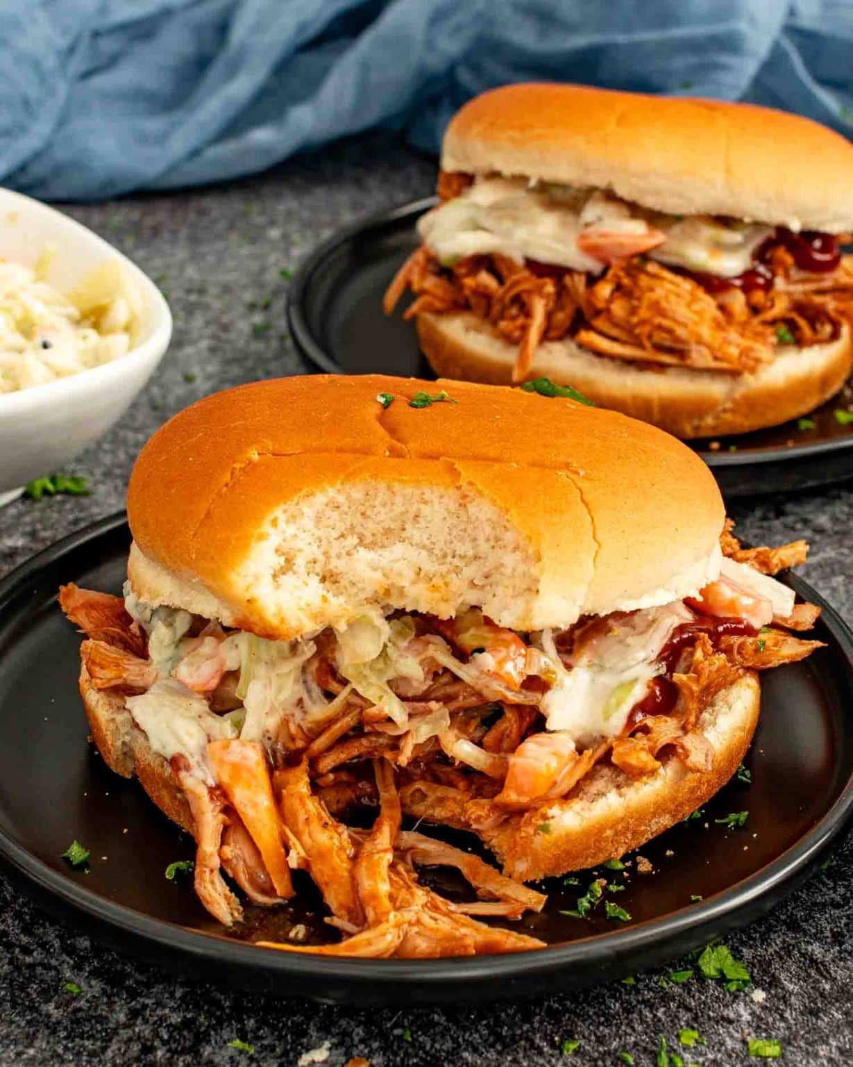 Slow Cooker BBQ Pulled Pork Sliders - Jo Cooks