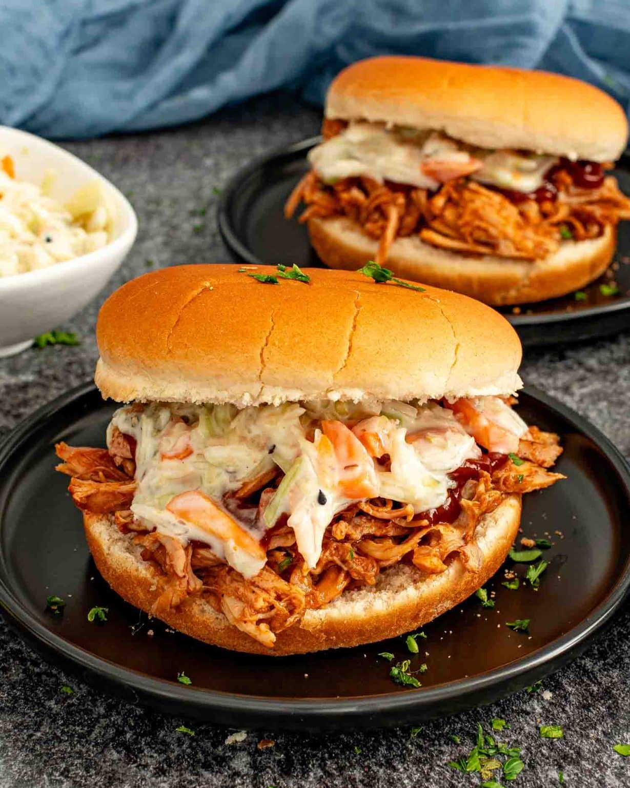 Slow Cooker BBQ Pulled Pork Sliders - Jo Cooks